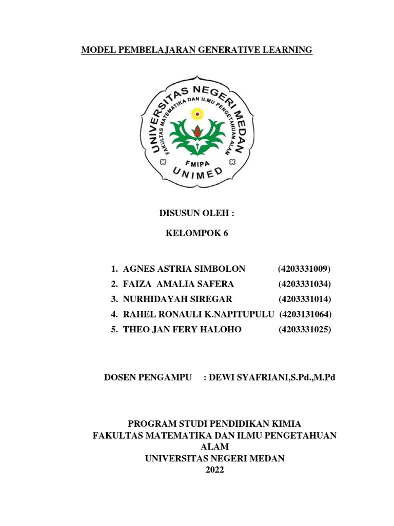 Makalah Generative Learning Kel 6 | PDF