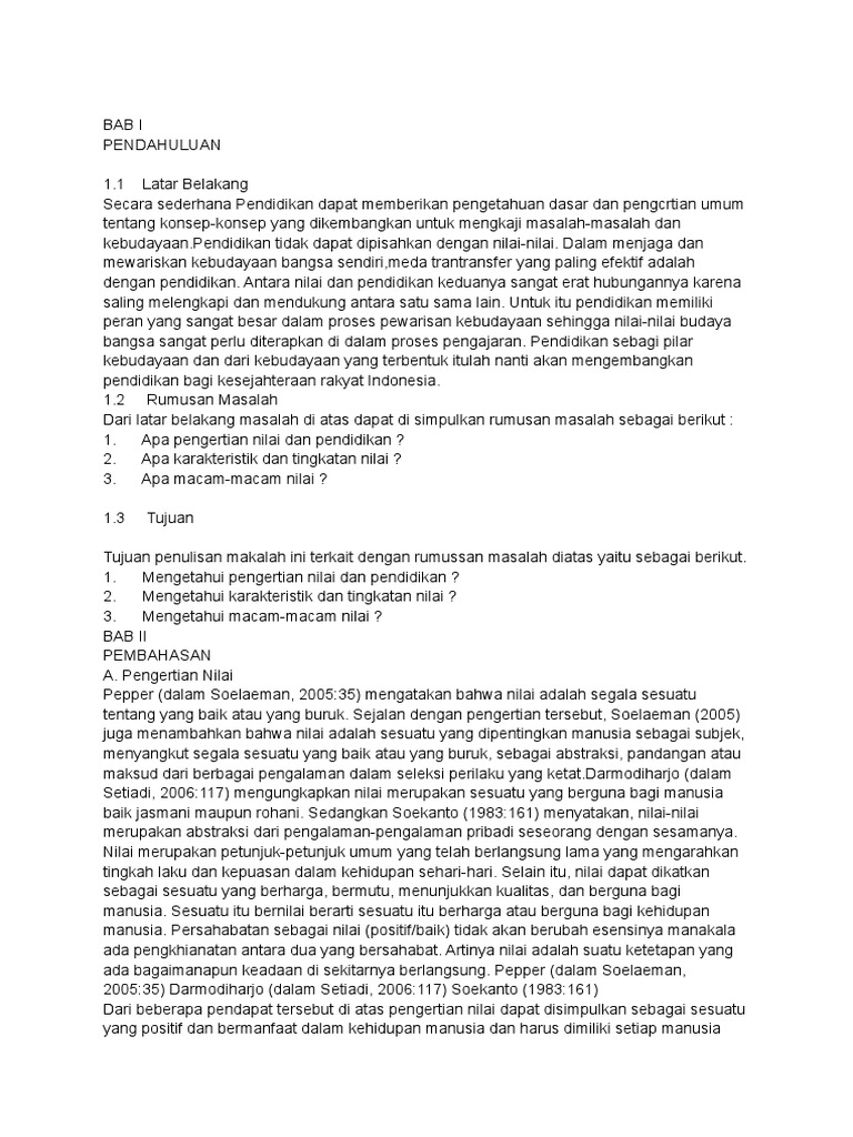 Nilai Dalam Pendidikan PDF