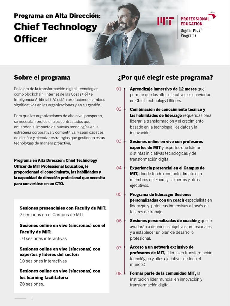 MITPE-brochure-CXO - CTO-ESP-V2 | PDF | Liderazgo | Innovación