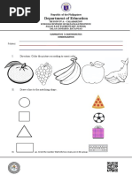 Kinder Firs Periodical Exam | PDF