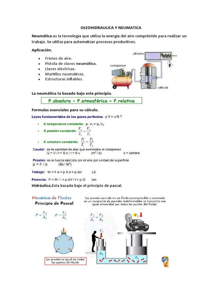 Oleohidraulica y Neumatica | PDF | Presión | Neumática