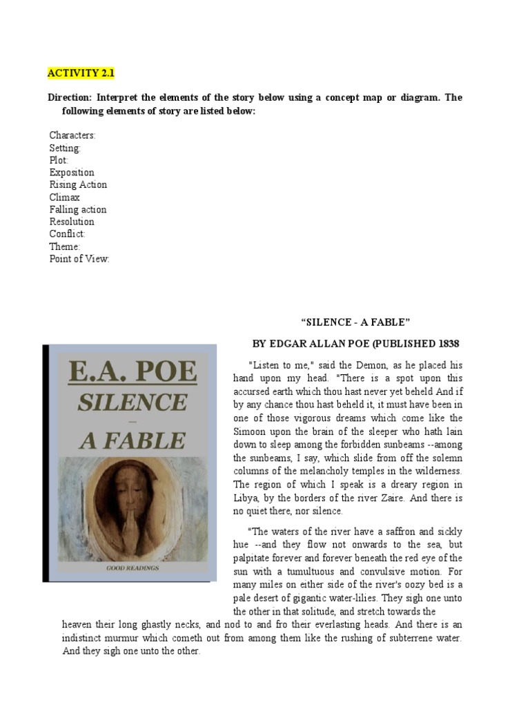 Story Elements of Poe's "Silence" | PDF