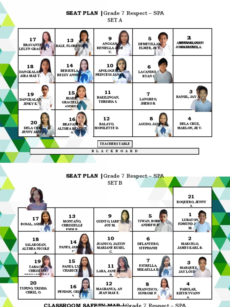 Grade 7 Respect Seat Plan and Map | PDF