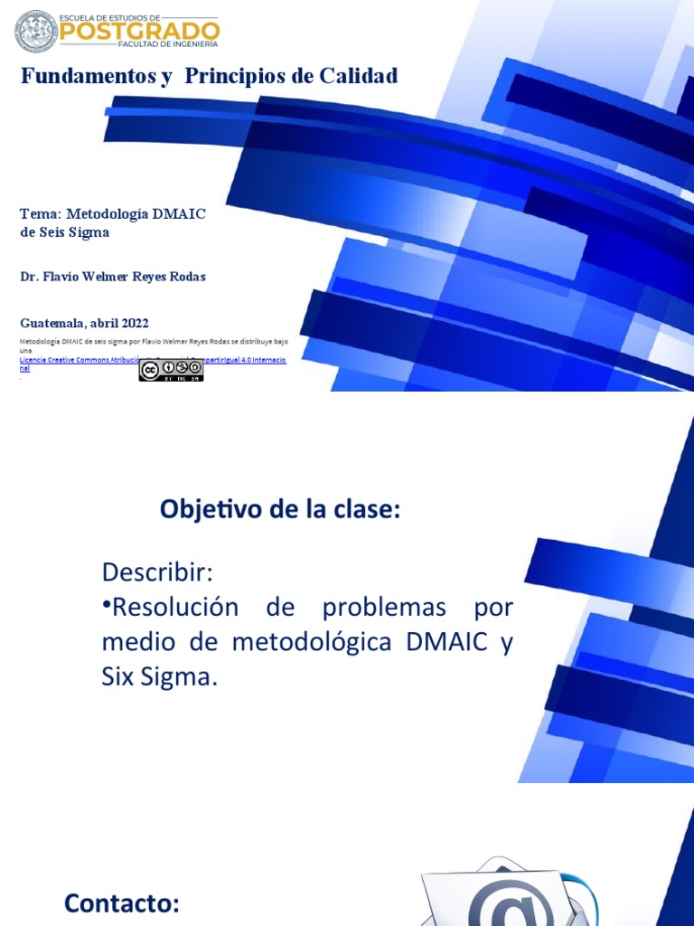 Clase 4. PYFC. Metodología DMAIC de Seis Sigma | PDF