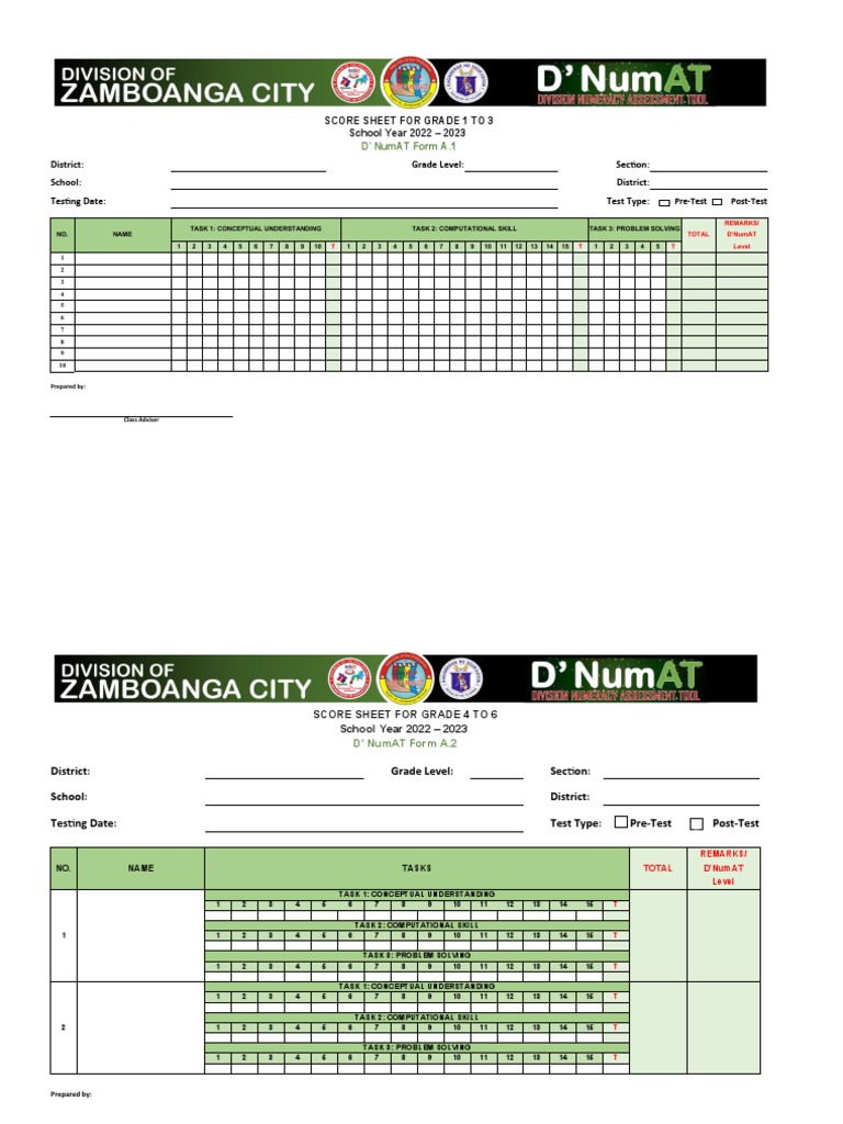D NumAT Forms | PDF
