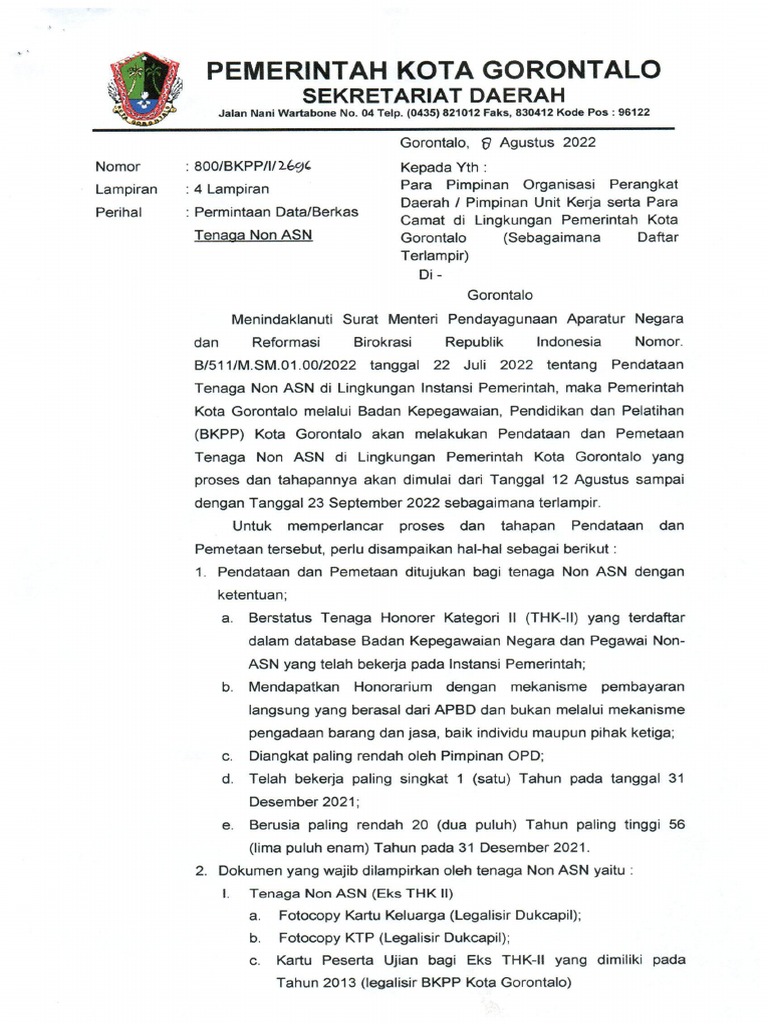 Surat Permintaan Data Opd | PDF Surat Permintaan Data Opd | PDF