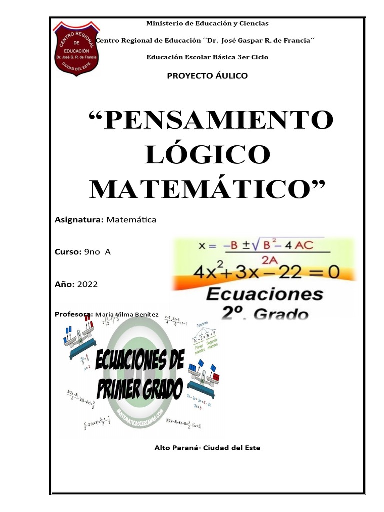 Proyecto Matematica | PDF | Matemáticas | Science