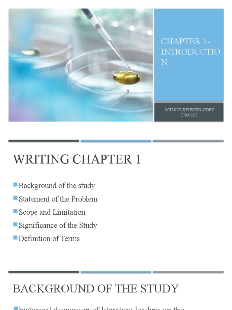 Writing Chapter 1 Introduction | PDF | Hypothesis | Scientific Method