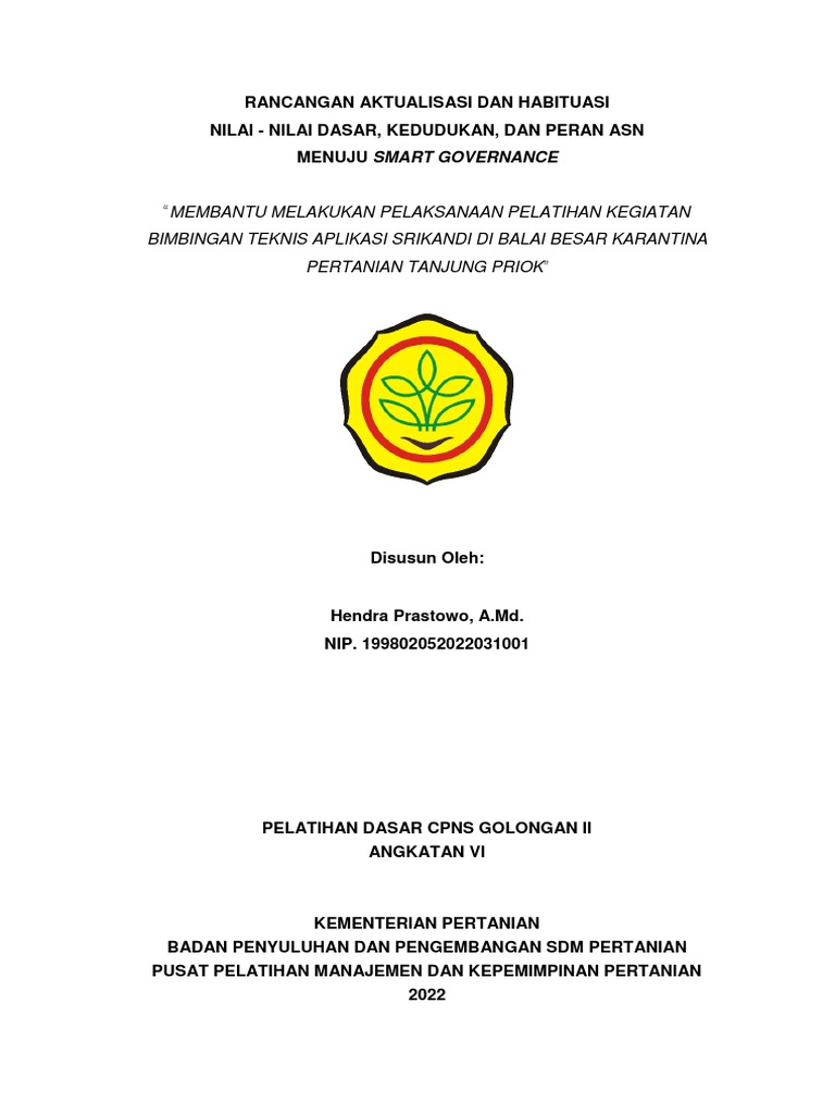 Proposal Rancangan Aktualisasi | PDF | Bisnis | Seni