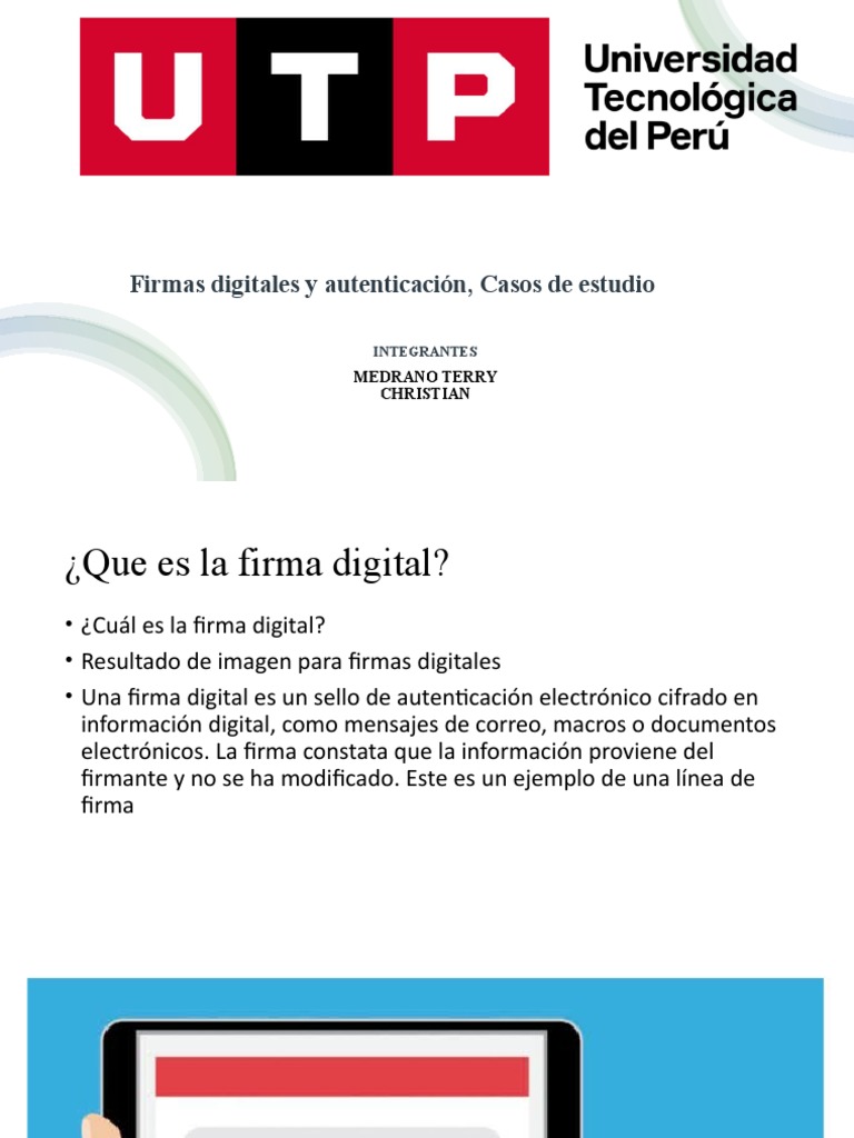 Firmas Digitales Y autenticación, Casos de Estudio | PDF