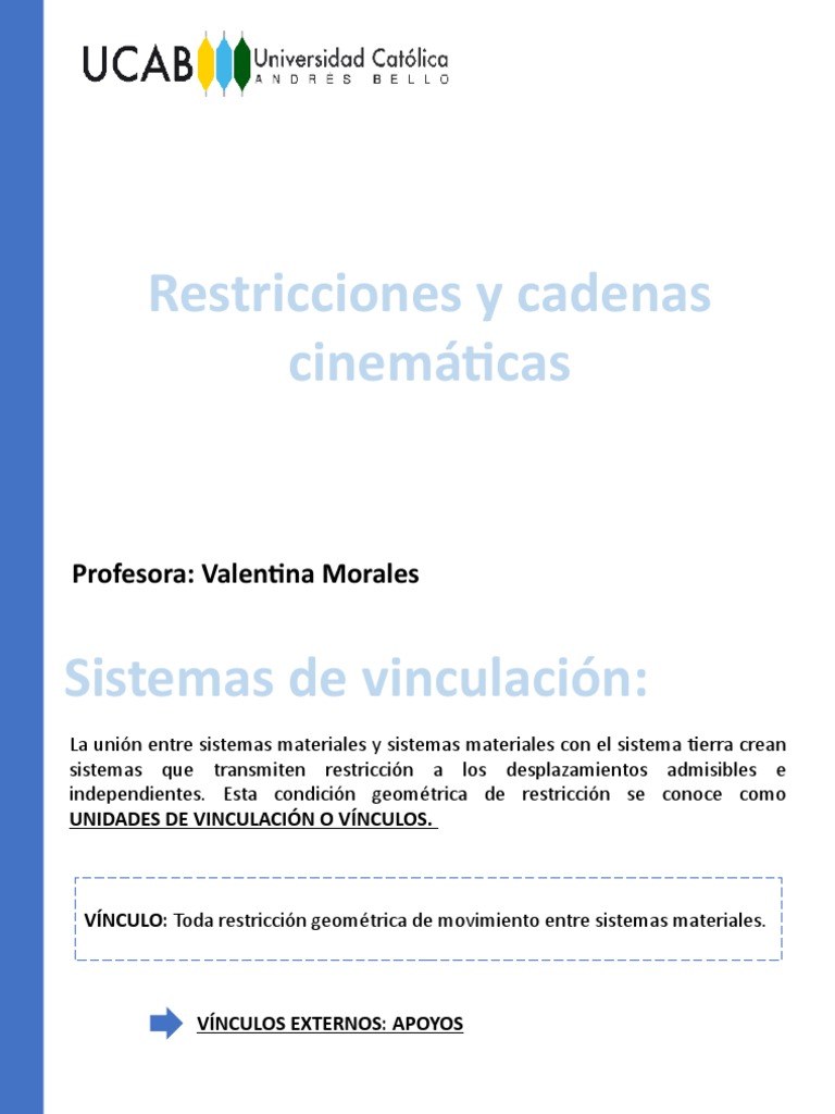 CLASE 2 - Restricciones y Cadenas Cinemáticas | PDF | Cinemática | Rotación