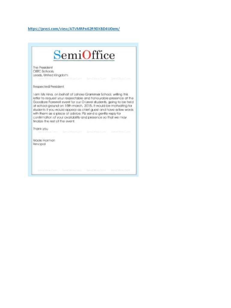 Exercise Invitation Letter | PDF