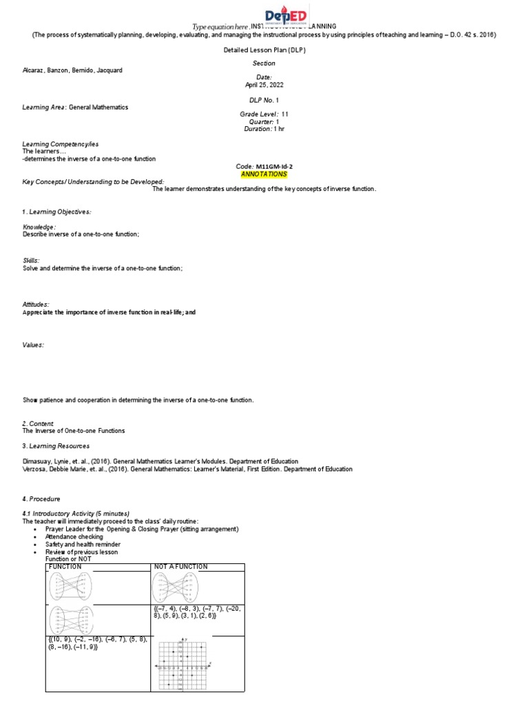 LP For Disabilities, Giftedness, Talented | PDF | Function (Mathematics) | Mathematical Analysis