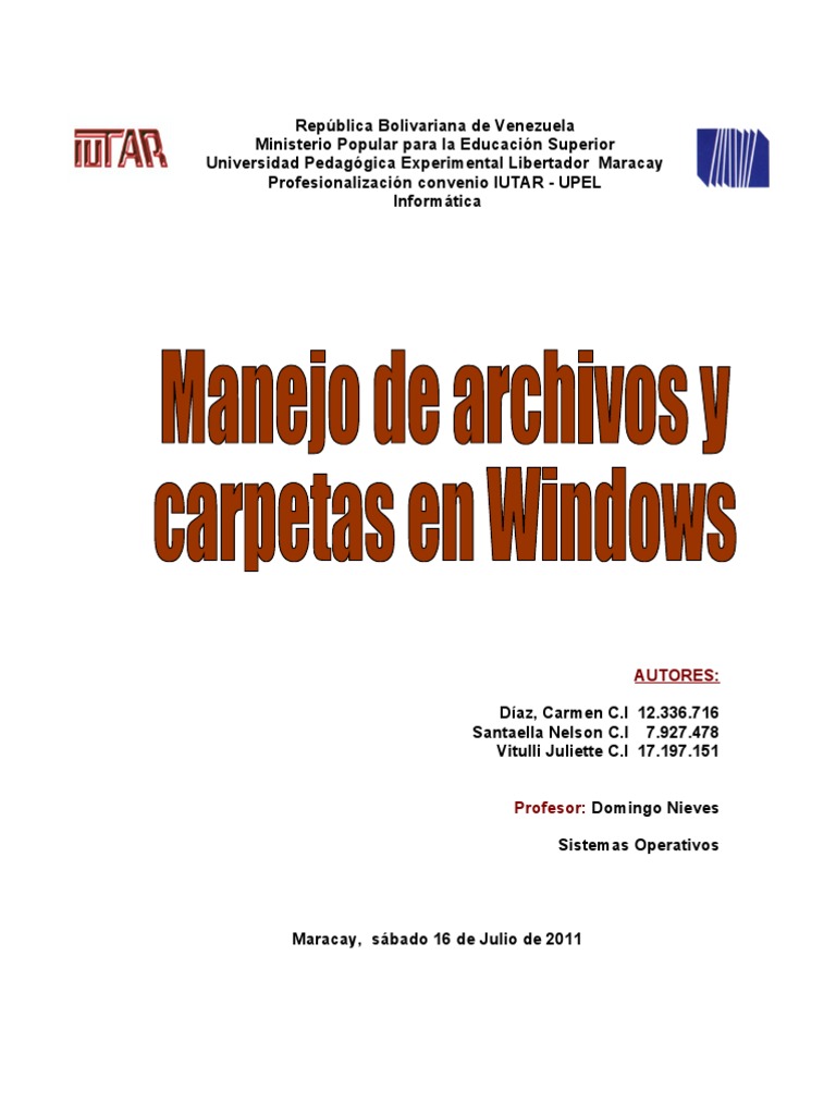 Manejo de Archivos | PDF | Archivo de computadora | Sistema de archivos