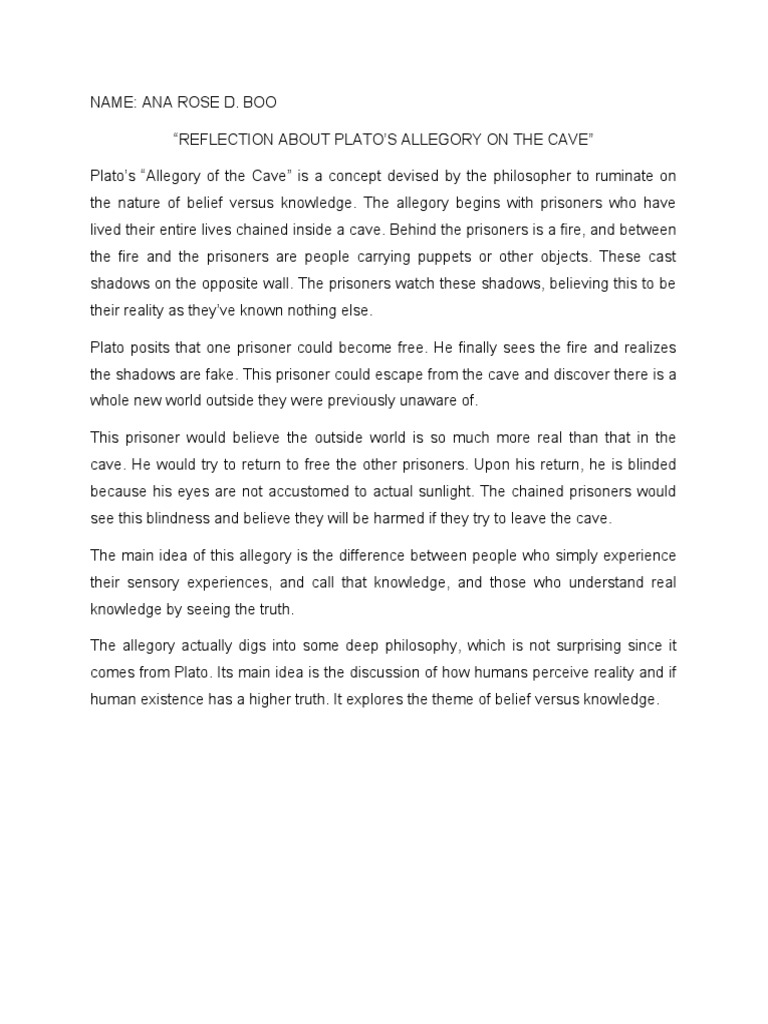 Understanding Plato's Cave Allegory | PDF