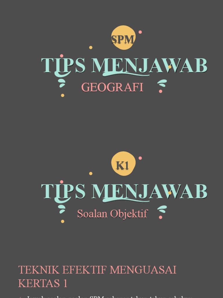 Tips Menjawab Geografi SPM 2021 | PDF