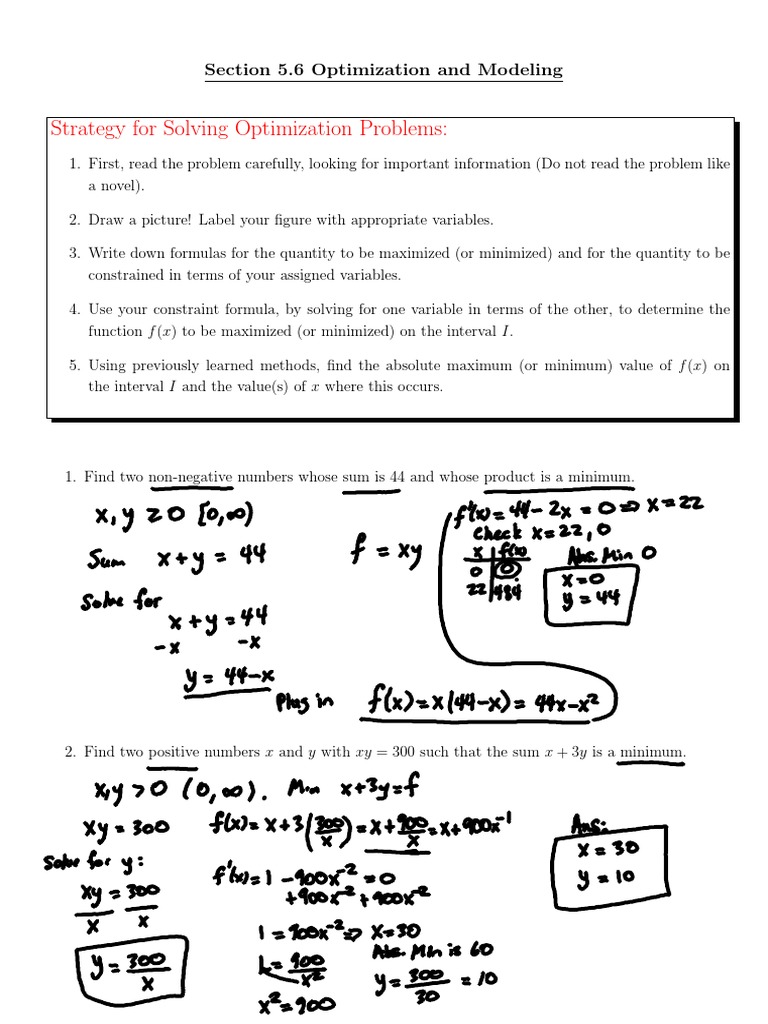 Maximum and Minimum Problems | Download Free PDF | Maxima And Minima | Mathematical Optimization