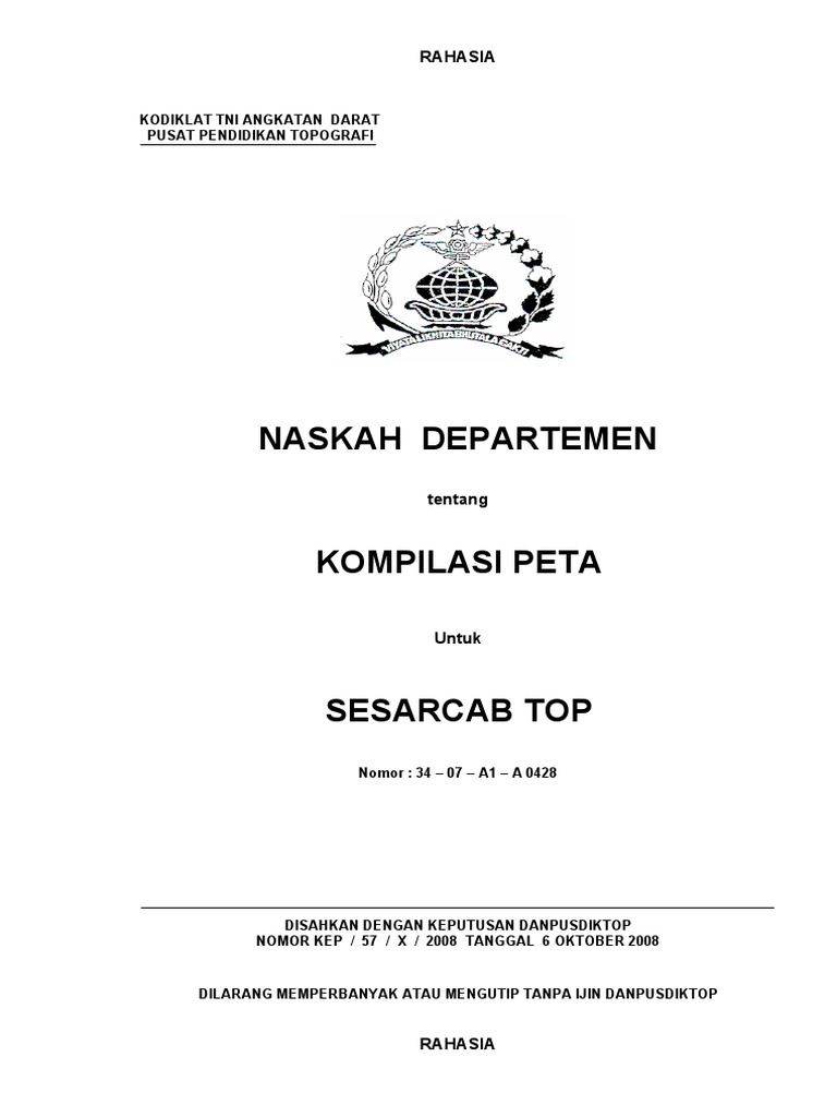 Kompilasi Peta Topografi TNI AD | PDF | Sains & Matematika