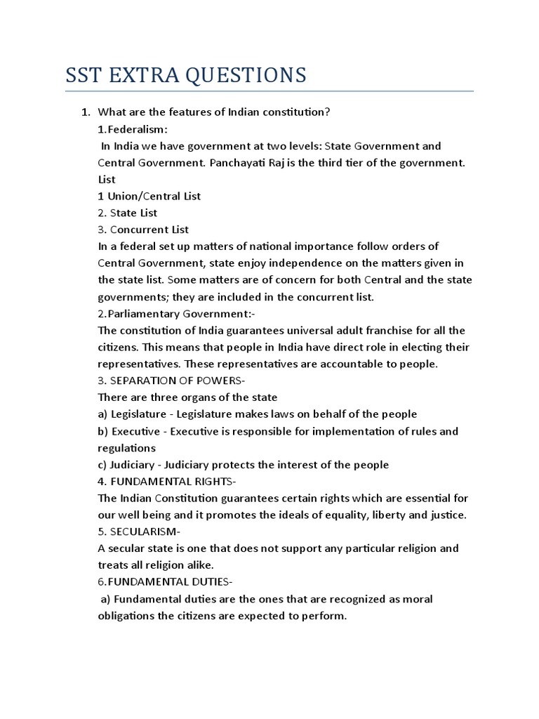 SST Extra Questions | PDF | Silk Road | U.S. State