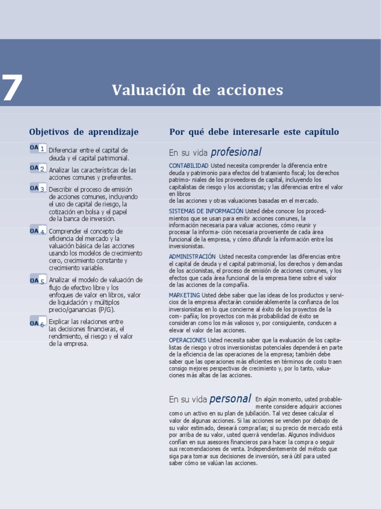 Recurso Temático 07 - Valuación de Acciones | PDF