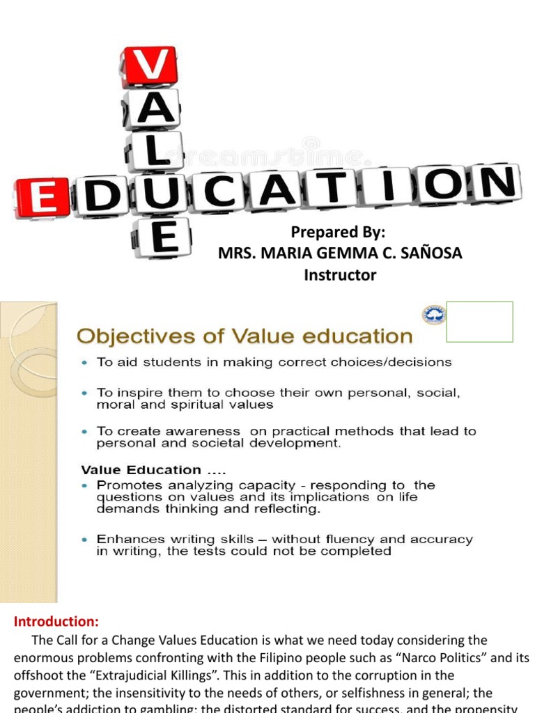 1 Values-Education | PDF | Attitude (Psychology) | Learning