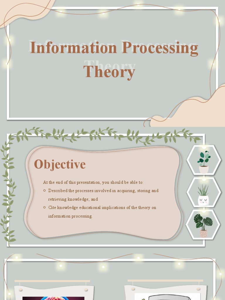 Information Processing Theory | PDF | Self-Improvement