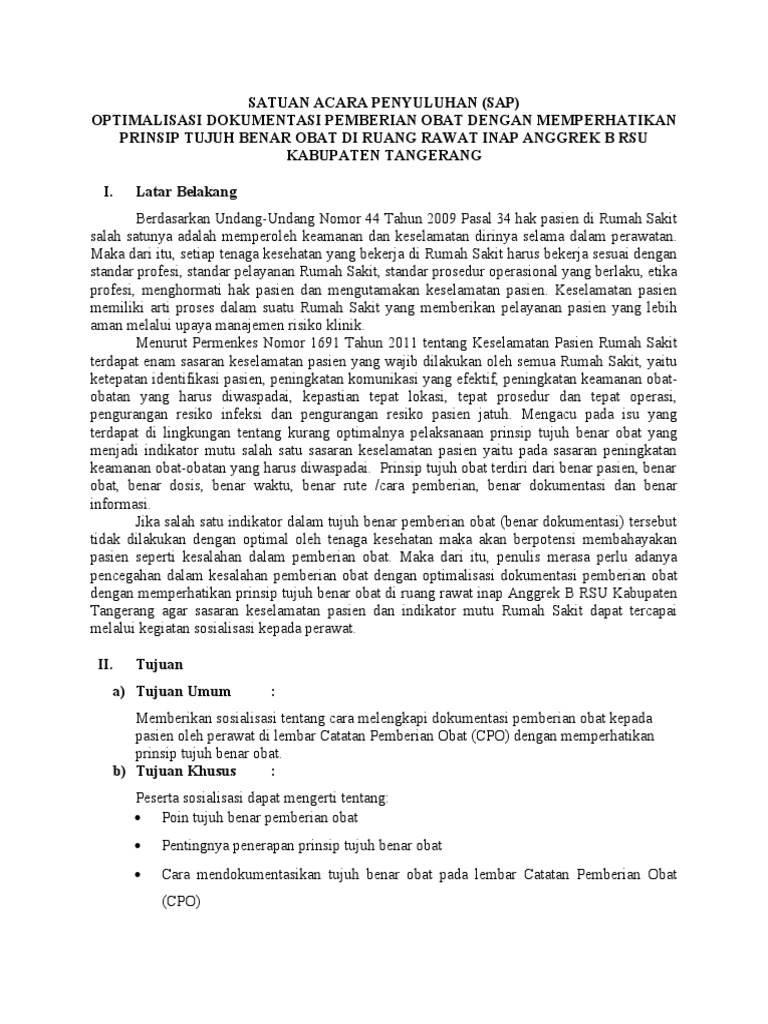 SAP 7 Benar Obat | PDF