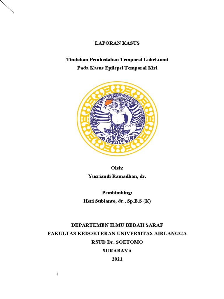 Temporal Lobektomi untuk Epilepsi Kiri | PDF | Sains & Matematika