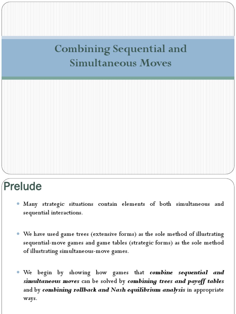 Combining Simultaneous And Sequential Pdf Mathematical And Quantitative Methods Economics