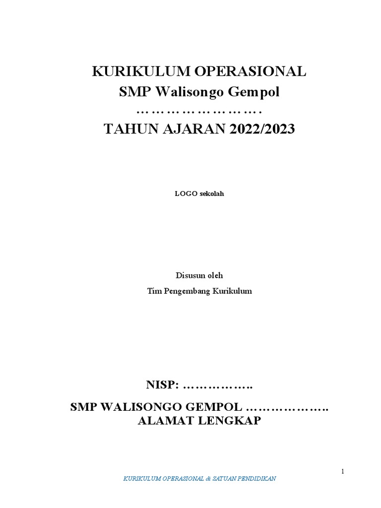 LK - KOSP SMP - Nama Sekolah | PDF