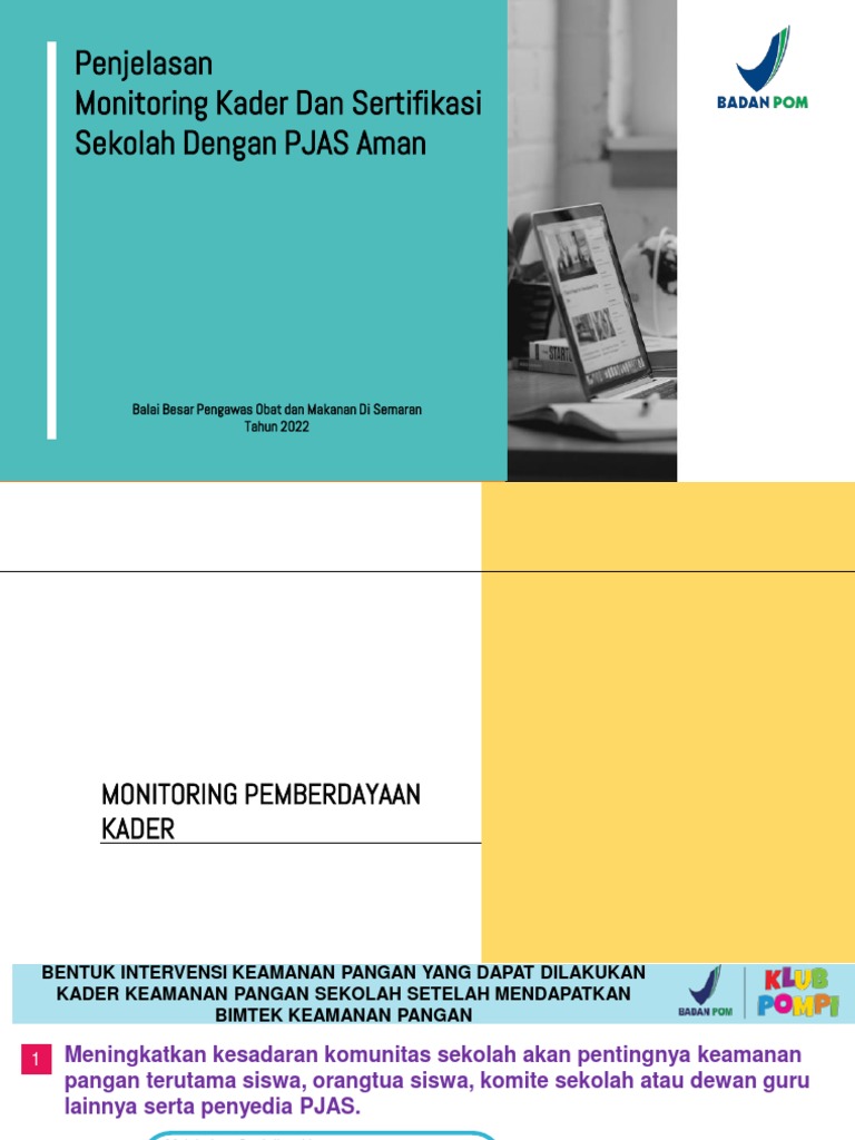 Penjelasan Monitoring Kader & Sertifikasi PJAS'22 | PDF
