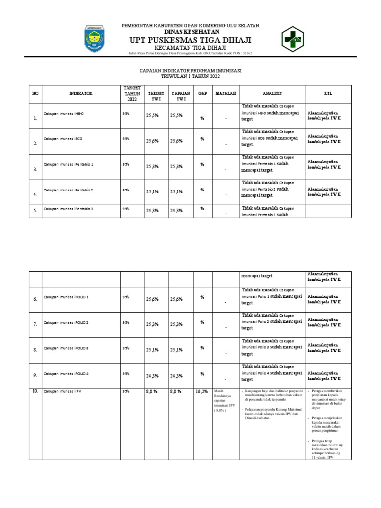 Capaian Indikator Kinerja Program Ispa Tahun 2022 | PDF