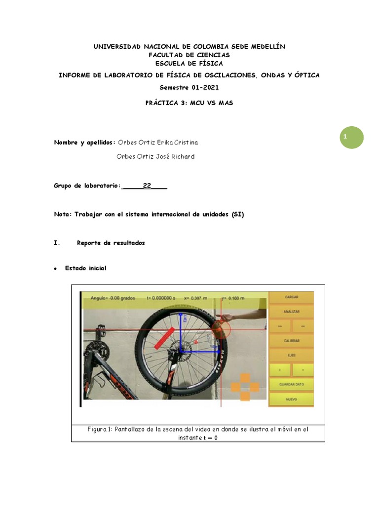 Informe Mcu Mas Experimento | PDF | Frecuencia | Regresión lineal