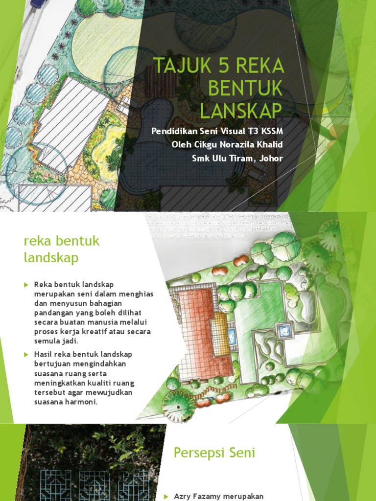 PSV T3 KSSM Tajuk 5 Reka Bentuk Lanskap Zila Khalid ) | PDF