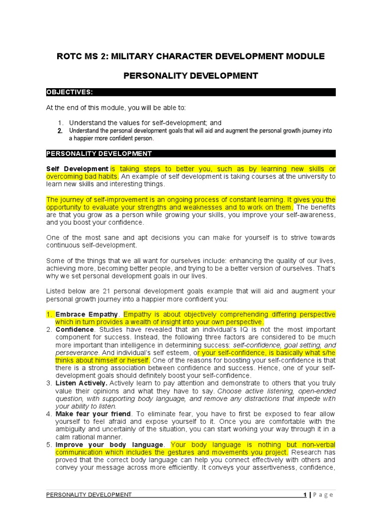 2 Personality Development | PDF | Morality | Conscience