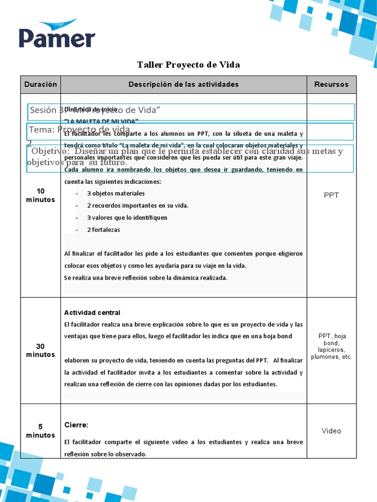 Taller Proyecto de Vida S3 | PDF | Crecimiento personal y profesional