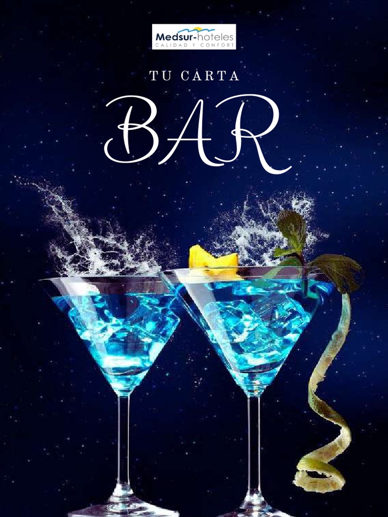 Carta de Bebidas del Bar | PDF | Bebidas alcohólicas | Bebidas Destiladas