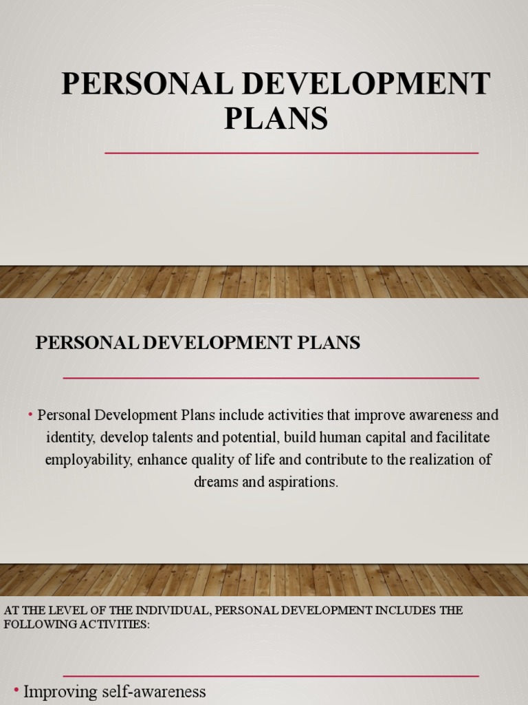 Lesson 4 Personal Development Plan | Download Free PDF | Identity ...