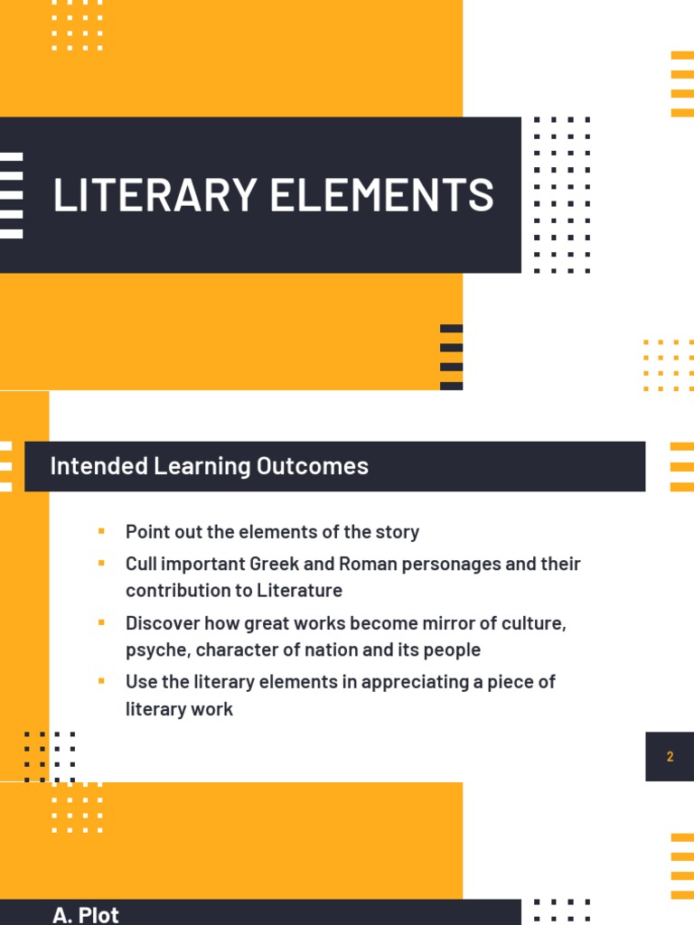 II. Literary Elements | PDF | Narration | Plot (Narrative)