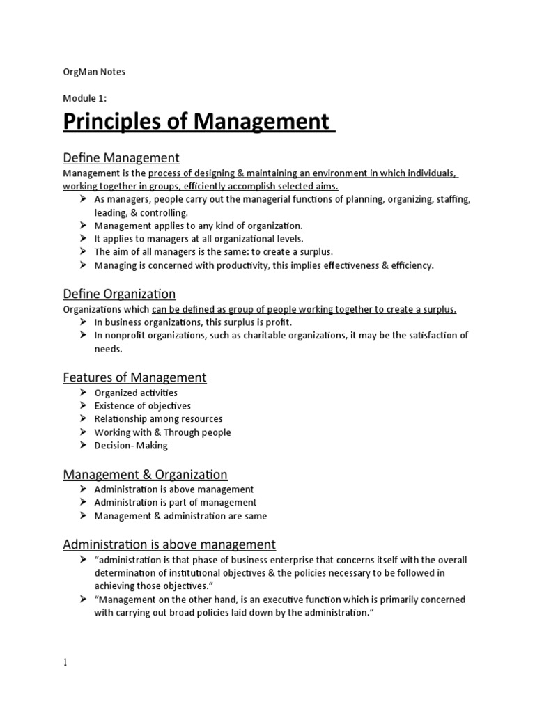 OrgMan Notes | PDF | Organizational Structure | Supply Chain