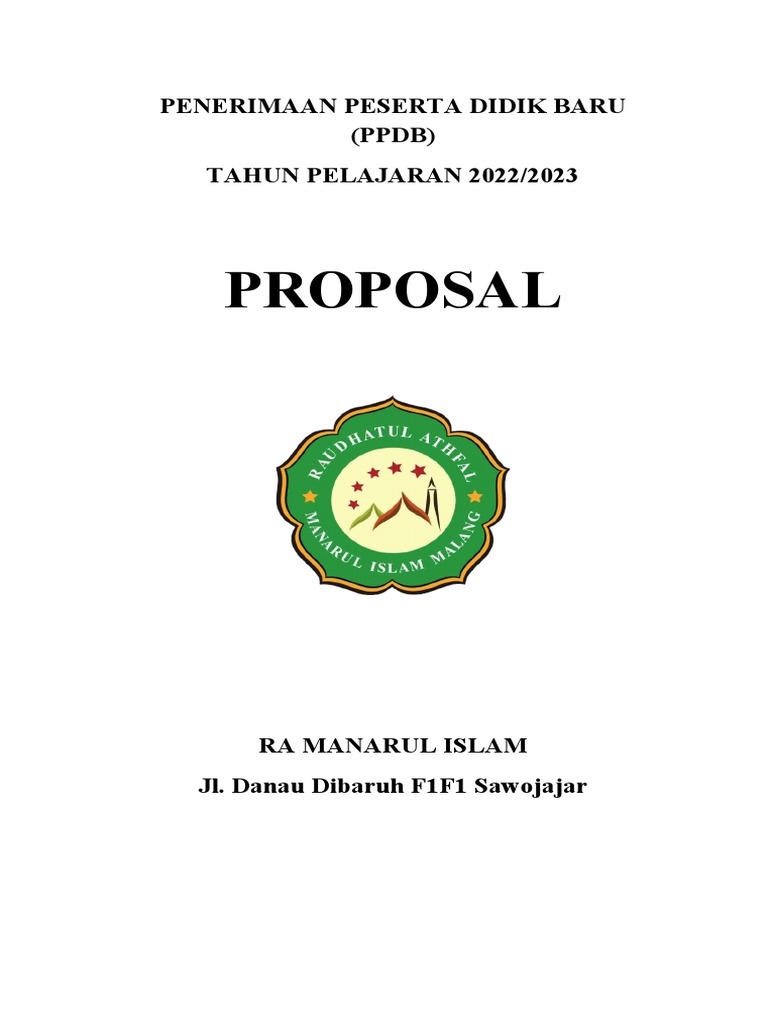 Contoh Proposal PPDB RA | PDF
