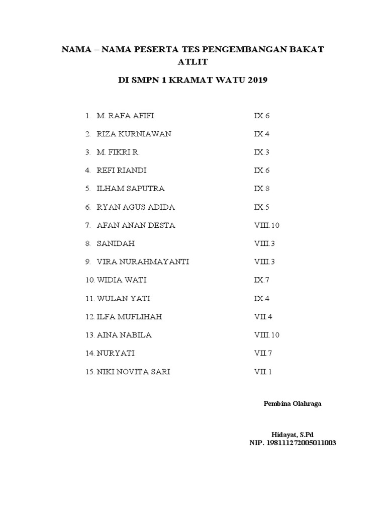SMPN 1 Kramat Watu Pak Dayat | PDF | Perjalanan