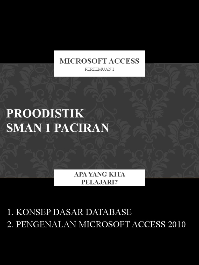 Microsoft Access | PDF | Komputer