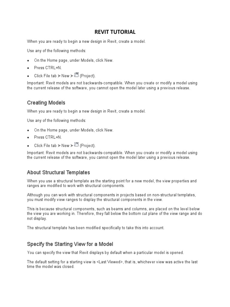 Revit Tutorial | PDF | Autodesk Revit | Computing