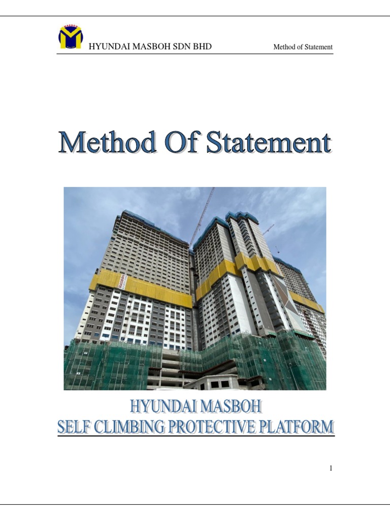 Hyundai Masboh SCP Method Statement | PDF | Crane (Machine) | Safety
