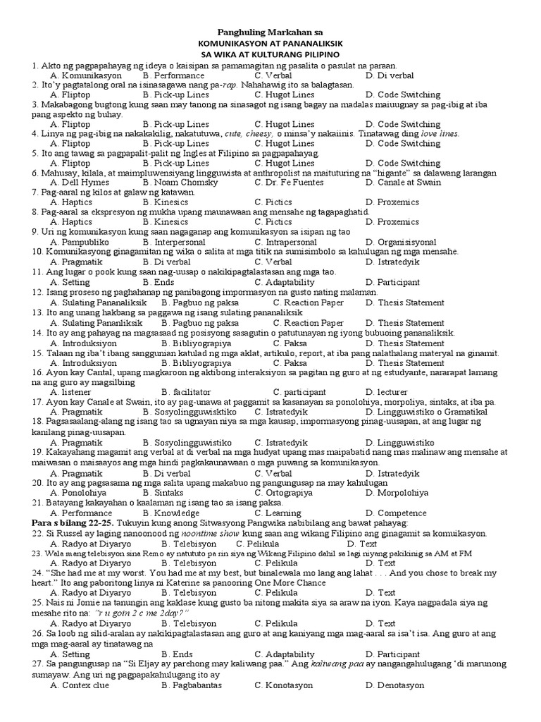 Filipino 11 KWKP | PDF