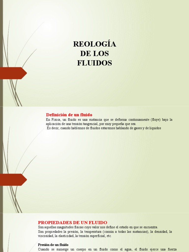 Reologia de Los Fluidos | PDF