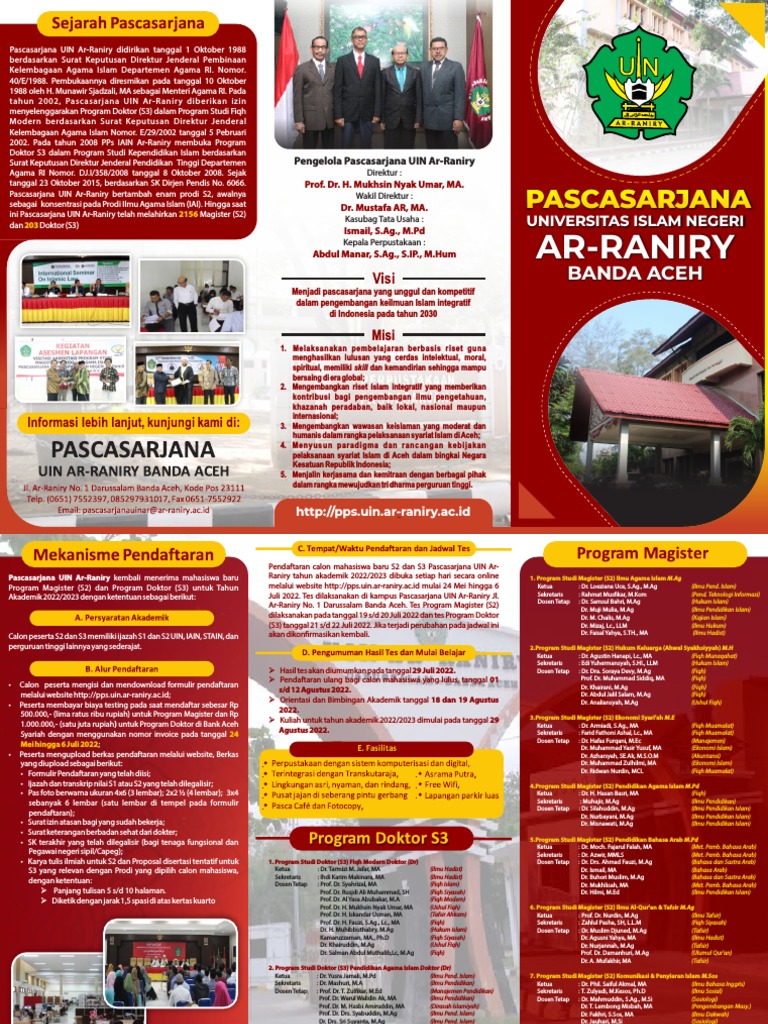 Brosur Pasca Sarjana UIN 2022 | PDF