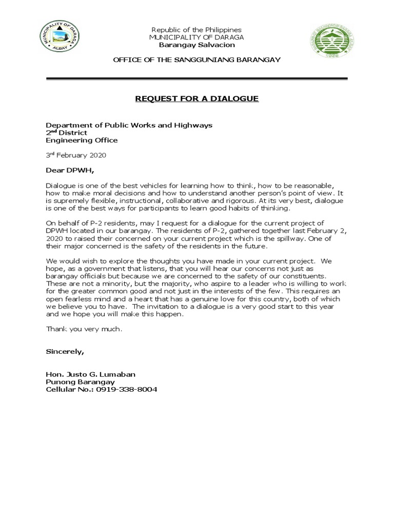 Request For Dialogue | PDF