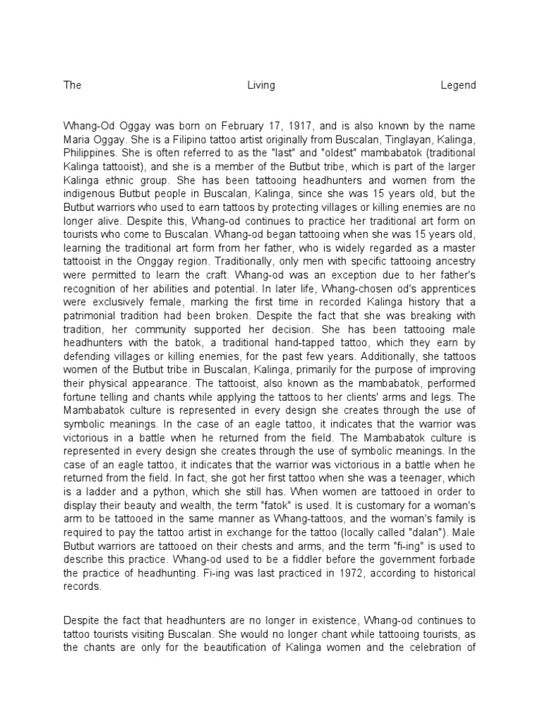 The Living Legend | PDF | Philippines